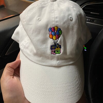 UP House With Balloons Embroidered Hat Disney Pixar Carl Ellie's ...