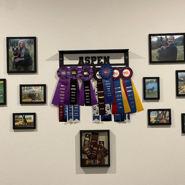 Custom Name Medal Hanger and Trophy Shelf Medal Holder Custom Text 8 ...