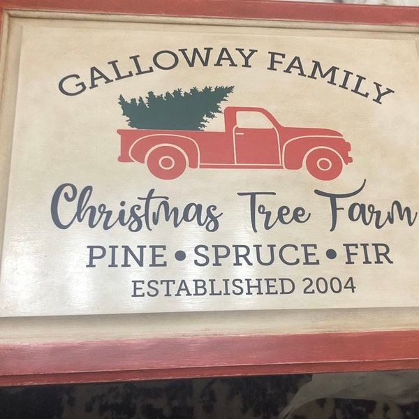 Christmas Tree Sign | Personalized Family Christmas Trees | Pine Spruce ...
