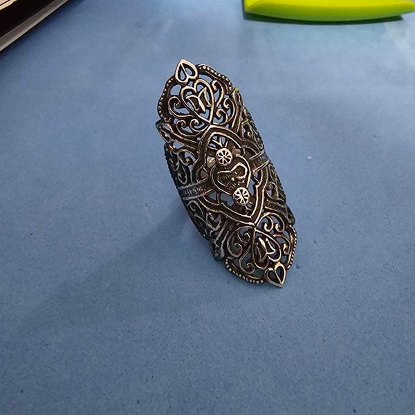 Full Finger Armour Punk Vintage 925 Sterling Silver,gothic Knuckle ...