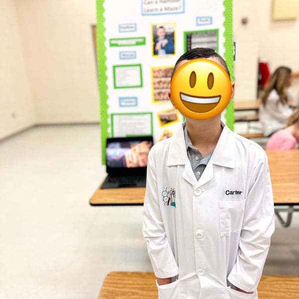 Kids Chemistry Lab Coat With Flask Test Tube Embroidery Design ...