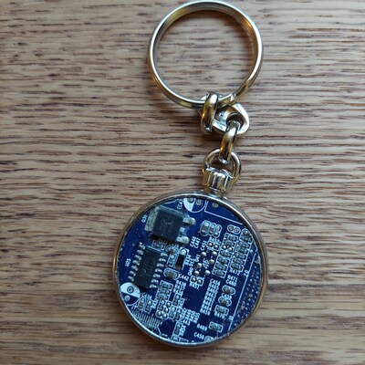 Circuit Board Keyring Upcycled PCB Keychain - Etsy