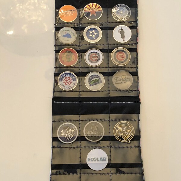 Golf Ball Marker Wallet/balls and Tees, Large Blue, V.2 - Etsy