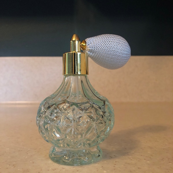 Sky Blue Perfume Atomizer W/ Golden Trim * Never Been Used; Totally ...