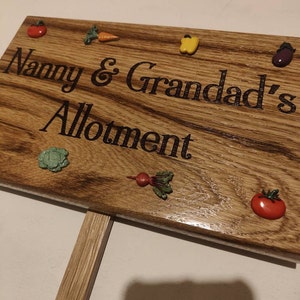 Personalised High Quality Solid Oak Wall Fixing Wooden Garden Sign ...