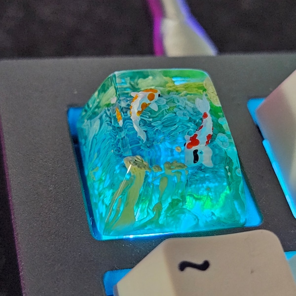 Keycap Koi Fish, Artisan Keycap, Backspace Keycap Profile Cherry and ...
