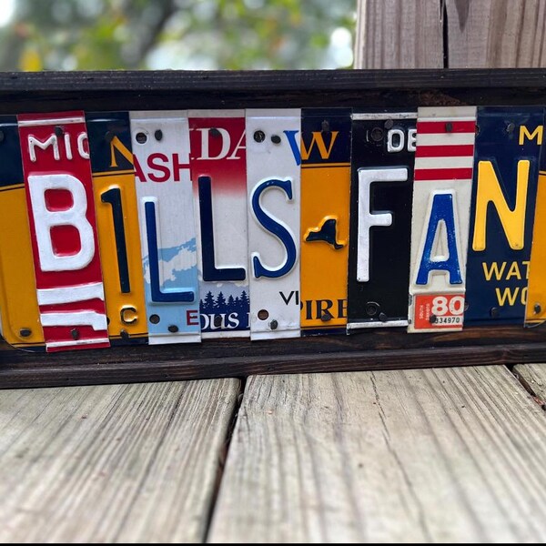 Custom Rustic Empty Wood License Plate Display Frame With Key Hooks ...