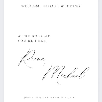 Intimate Wedding Invitation Template, Modern Intimate Ceremony Invite ...