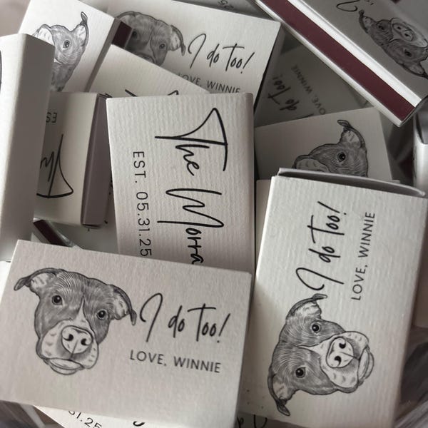 Custom Pet Matchboxes, Wedding Favor Matches, Wedding Decor ...