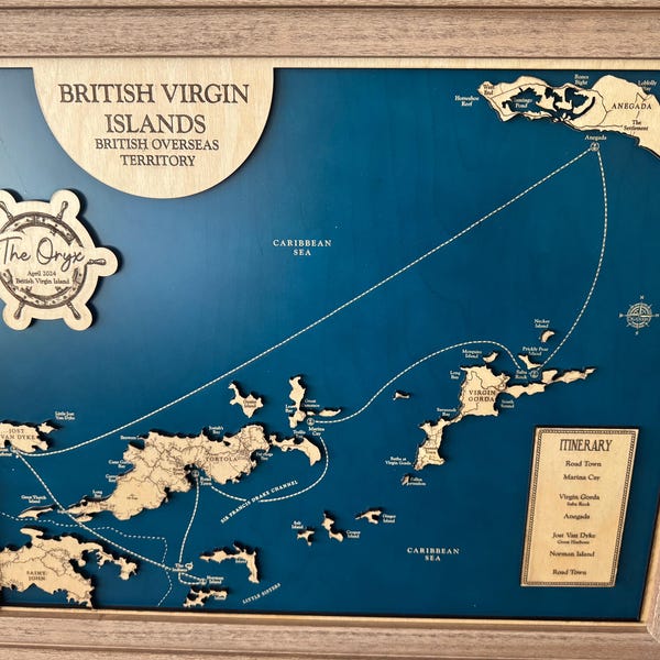 British Virgin Islands Map, BVI Map, Tortola Map, Anegada Map, Custom ...