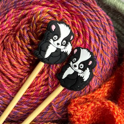 Frog & Daisy Stitch Stoppers Knitting Needle Point Protectors Knitting ...