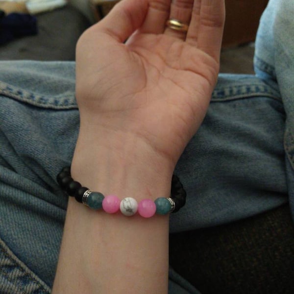 Trans Bracelet Zodiac Sign Bracelet Matte Onyx Gemstone Bracelet Cute ...