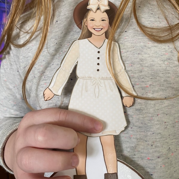 Printable Personalized Paper Doll | Digital Download | 6 Adorable ...