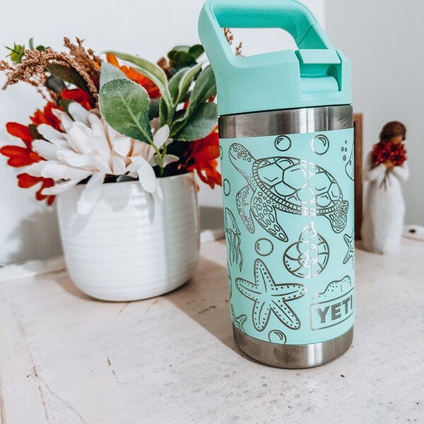 Hand Drawn Ocean Design Full 40 Oz Cup Wrap| Sea Life| Digital| Laser ...