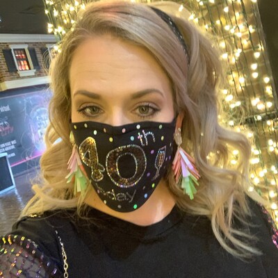 40th Birthday Face Mask, Cute Bling Fashion Mask,it's My Birthday, 40 ...
