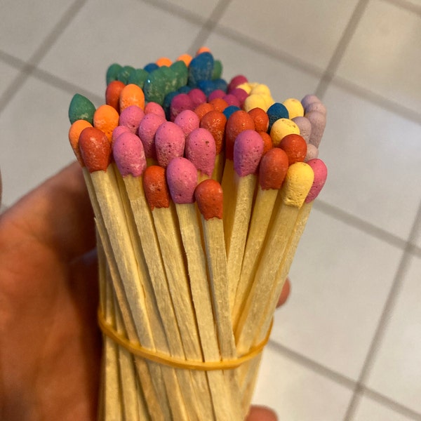 Refill Matchsticks! Bundle of 100 Color Safety Matches to Refill Your ...