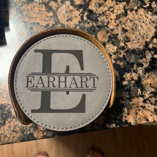 Monogrammed Coaster Set, Customized Coasters, Personalized Coasters, Personalized Gift, Wedding ...