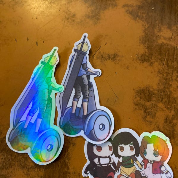 Final Fantasy VII FF7 Rebirth Cloud Strife Scooter Sticker - Etsy