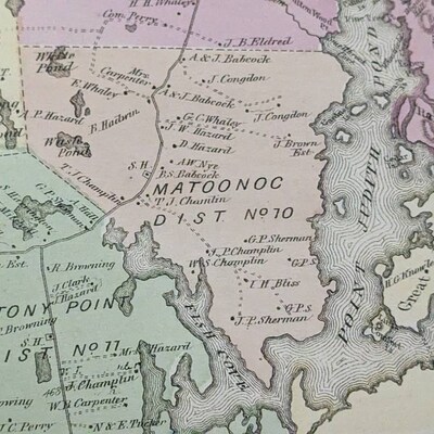 Town of HENRIETTA, New York 1872 Map - Etsy