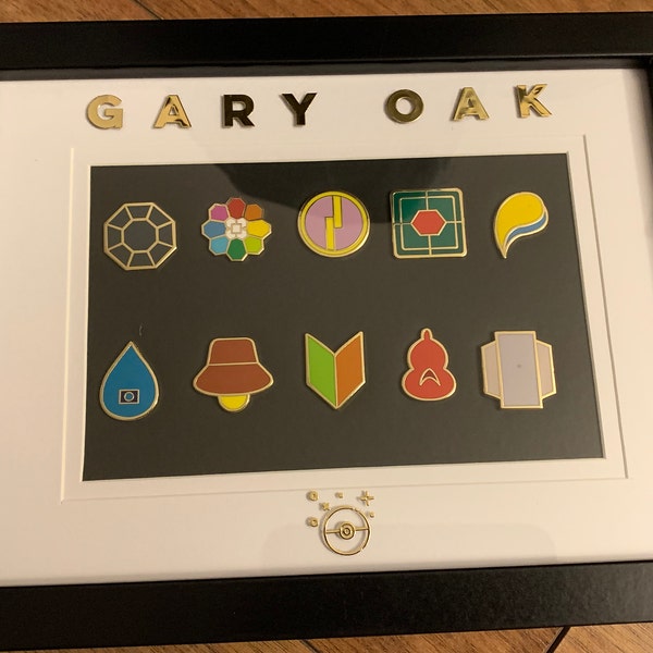 Complete Gary Oak Kanto Rival Pokemon Gym Badge Set of 10 Anime ...