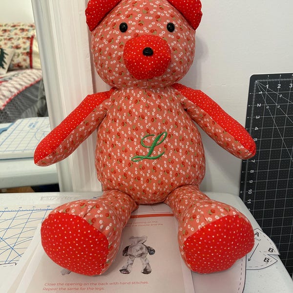 Memory Teddy Bear PDF Pattern + Video Sewing Tutorial for Beginners ...