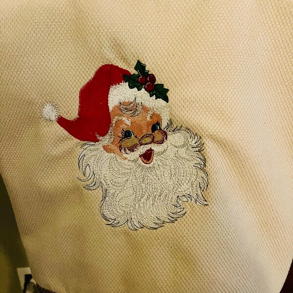 Retro Santa Embroidery Design, Vintage Christmas Embroidry File, 3 ...
