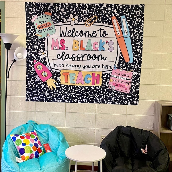 Teacher Classroom Doormat Welcome Back to School Personalized Door Mat ...