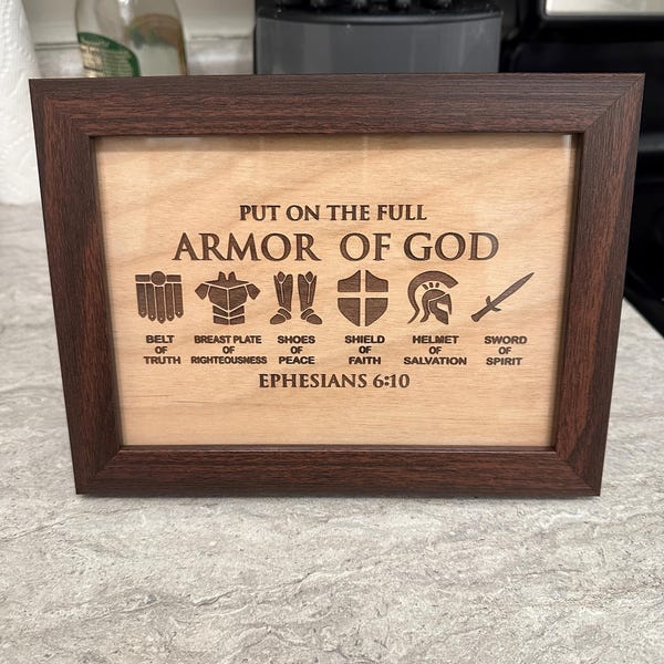 The Armor of God Sign Decor Full Armor of God Father Gift Fathers Day ...