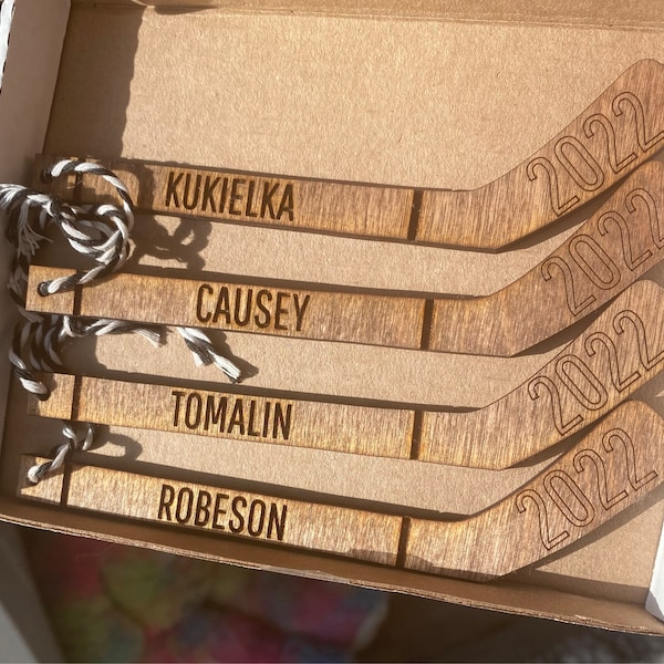 Blank Hockey Stick Ornaments for DIY Stained or Unstained - Etsy