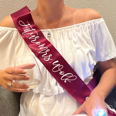 Future Mrs. Sash Personalized Bride Sash Bachelorette Bride - Etsy