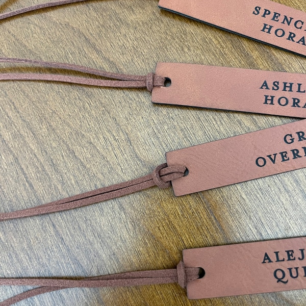 Vegan Leather Name Tag Custom Party Decoration for Party Napkin Ring ...