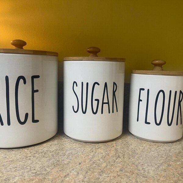Kitchen Canister Labels Pantry Container Decals Kitchen Organization ...