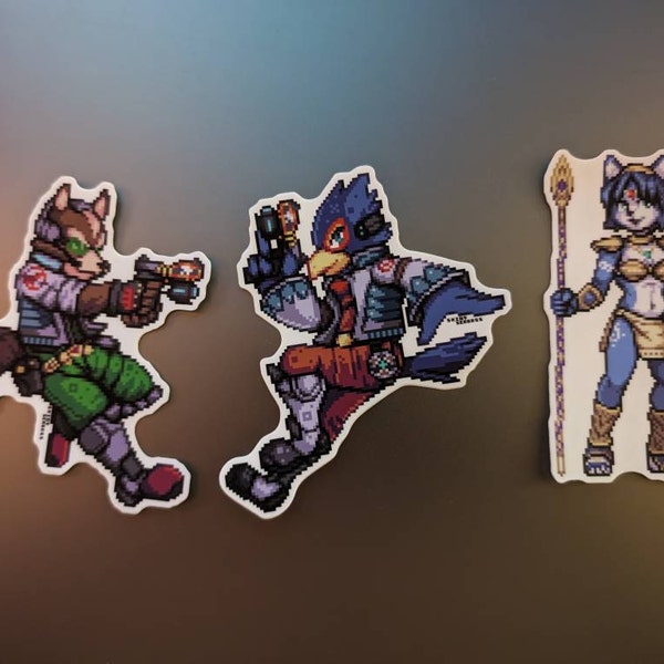 Star Fox Pixel Art Stickers | Premium Matte Vinyl Stickers | Fox ...