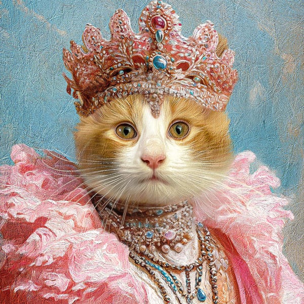 Renaissance Cat Portrait From Photo, Royal Cat Portrait, Cat Portrait ...