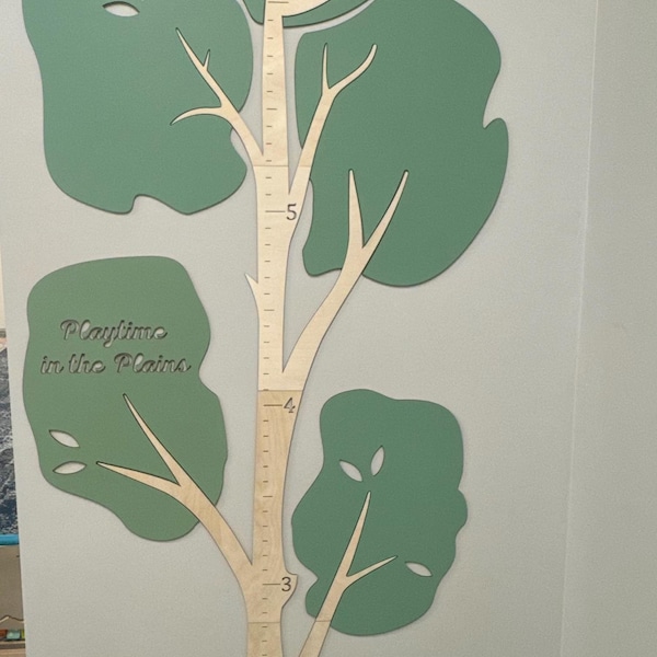 Tree Growth Chart, Wooden Height Ruler, Woodland Nursery Decor - Etsy