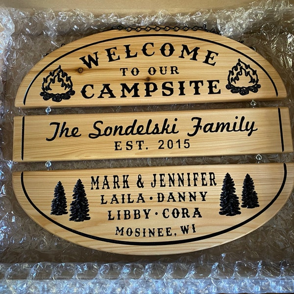 3 Piece Custom Wood Sign Personalized Camping Signs Personalized RV ...