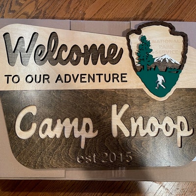 National Park Sign, Welcome Sign, Camping Sign, Personalized Wedding ...