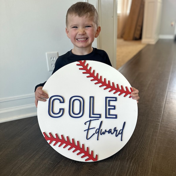 Custom Name | Baseball Sign | Baby Name Sign | Nursery Room Decor ...