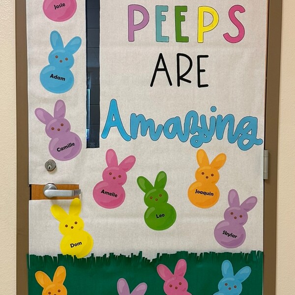 Spring Peeps Theme Bulletin Board Kit - Etsy