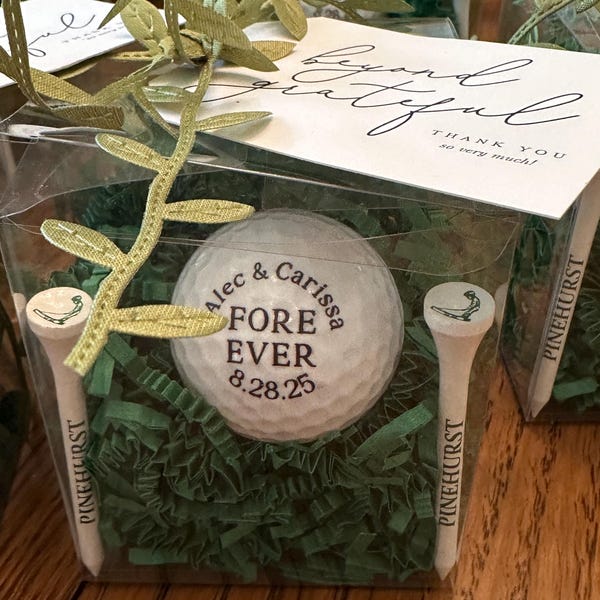Fore Ever Custom Golf Ball Wedding Favor, Fore-ever, Personalized ...