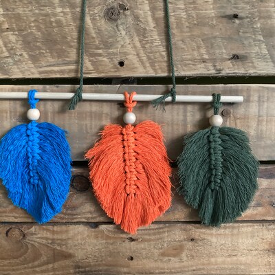 DIY Leaf Macrame Wall Hanging Kit With Video Tutorial Make Your Own ...