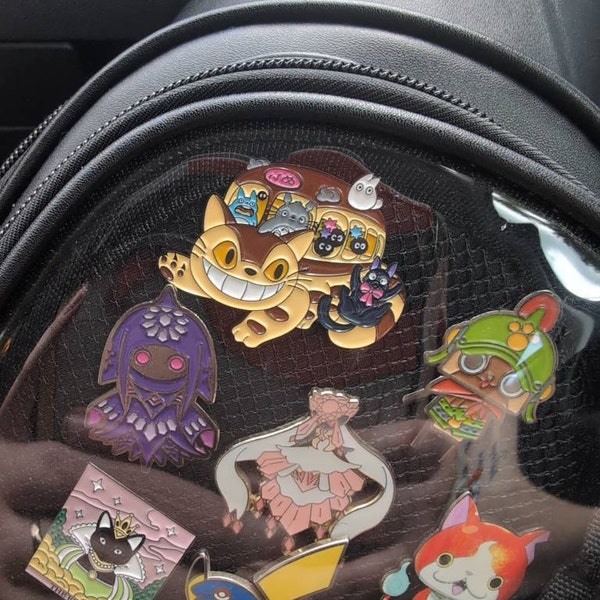Cat Chibi Bus Anime Pin With Characters Cartoon Kitty Kawaii Catbus - Etsy