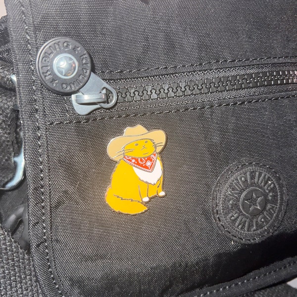 The Original Cowboy Cat Enamel Pin - Meowdy! - Etsy