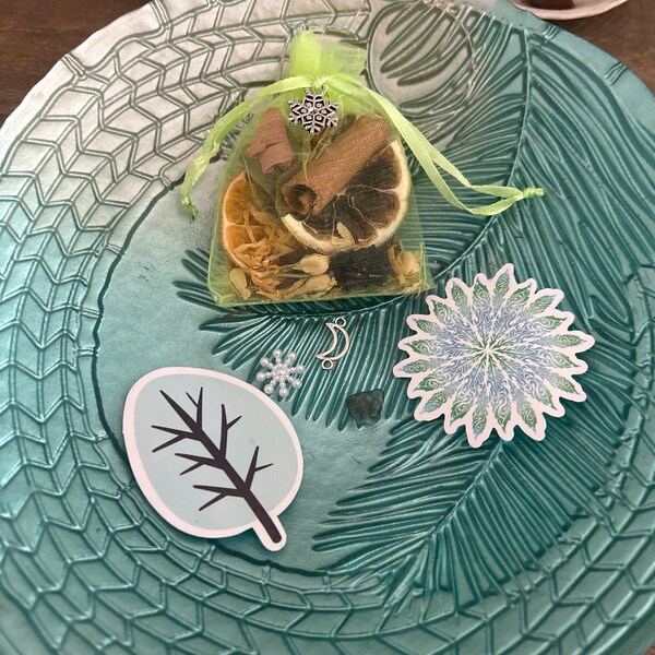 Mini Yule Sachet, Simmer Pot Mix, Natural Blend, Winter Solstice, Altar ...