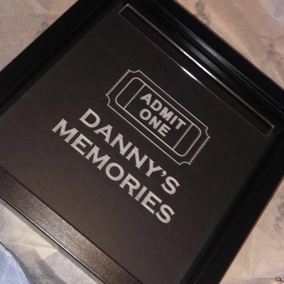 Ticket Memory Box Frame for Tickets Personalised Admit One Admit Two ...