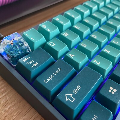 Yin Yang Keycap SA Profile, Black and White Koi Resin Keycap, Custom ...