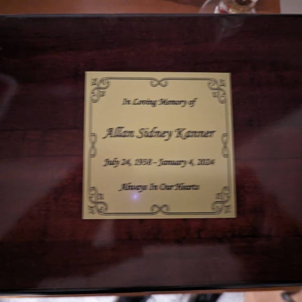 Personalized Engraved Plate, Gold Name Plate, Plaque, Custom Engraving ...