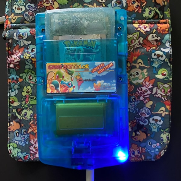 Custom IPS V3 Backlit Nintendo Gameboy Advance Clear Blue/sky Blue Opal ...