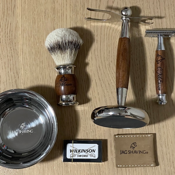 High Quality 5 Edge Shaving Razor With Resin Handle and Razor Pouch ...