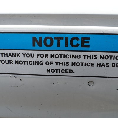 NOTICE Funny Bumper Sticker Vinyl Decal Sticker Humour Joke Prank ...